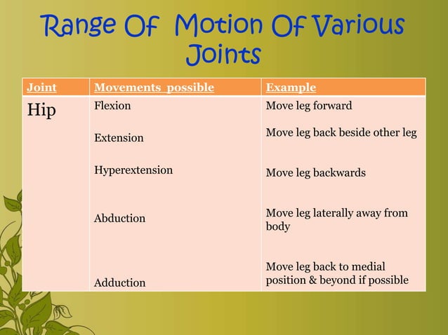Exercise & range of motion exercise | PPTX