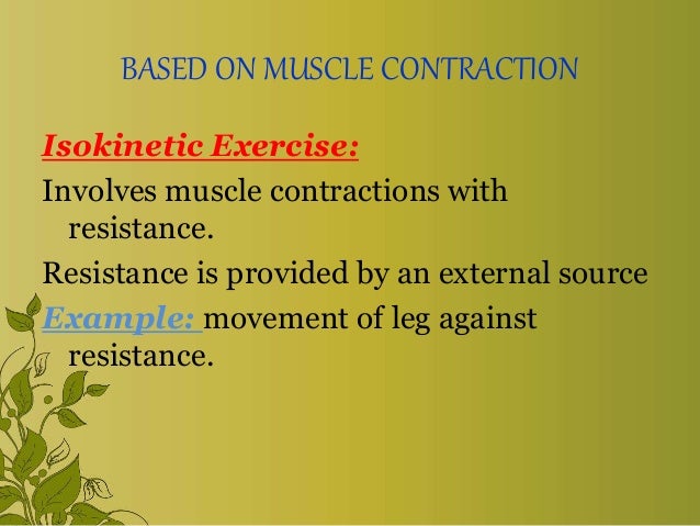 Isokinetic Exercise Examples