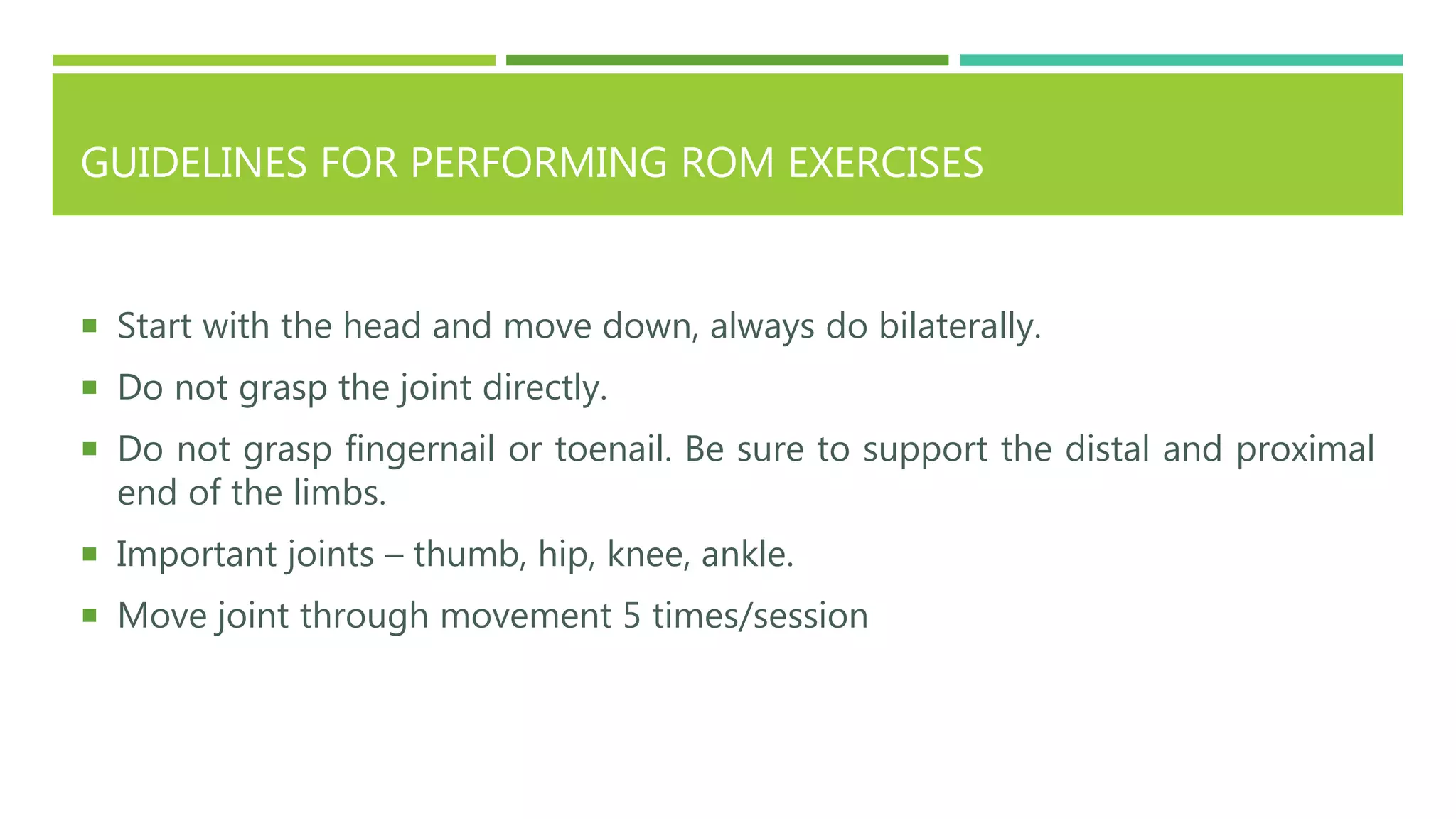 Exercise & rom exercise | PPTX | Death, Injury, or Military Conflict ...