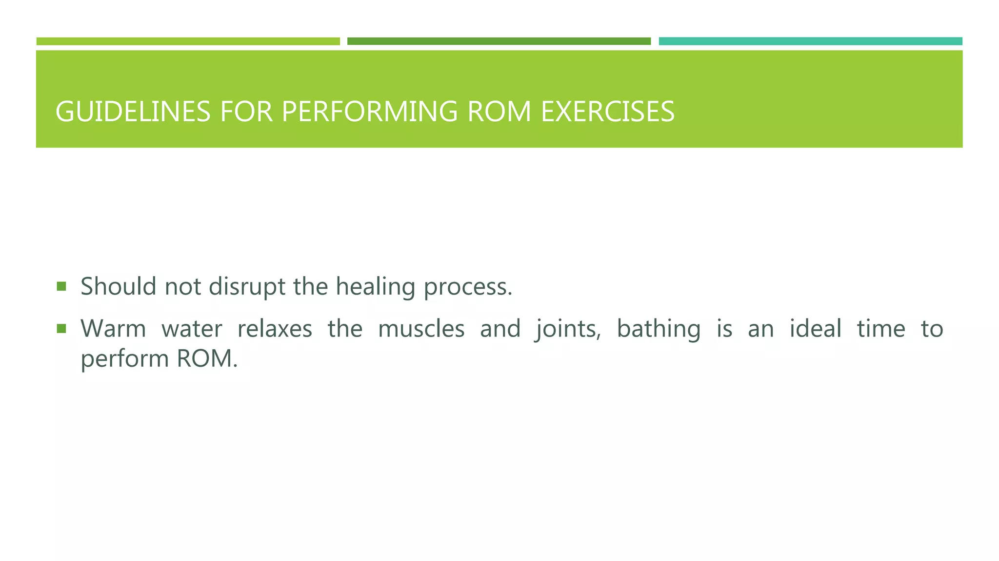 Exercise & rom exercise | PPTX | Death, Injury, or Military Conflict ...