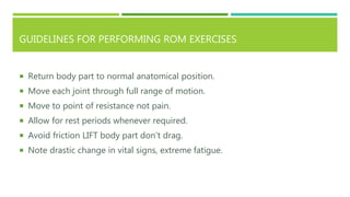 Exercise & rom exercise | PPTX