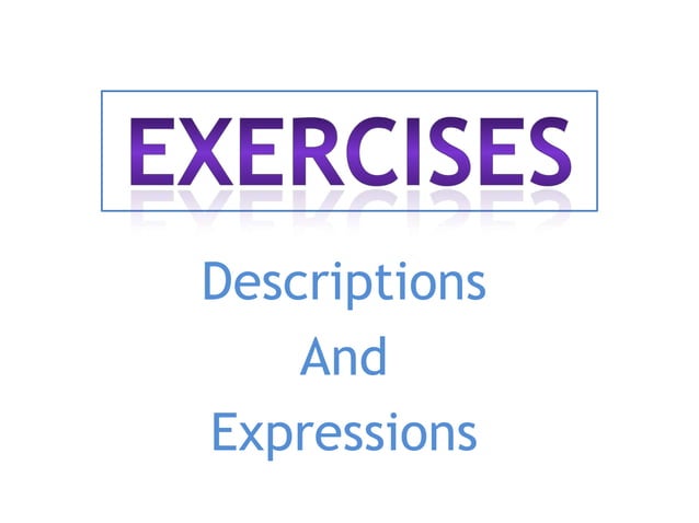 Exercises | PPT