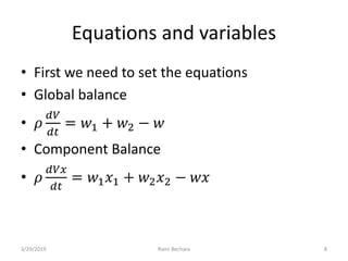 Process Dynamics Exercises and their solutions | PPTX