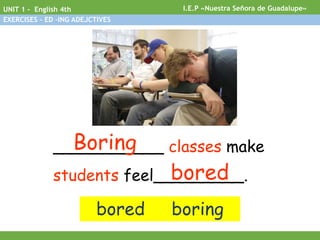 Exercises ed -ing 2 4 to | PPT
