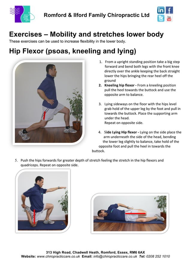 Exercises – mobility and stretches low back hip flexor (psoas kneeling ...