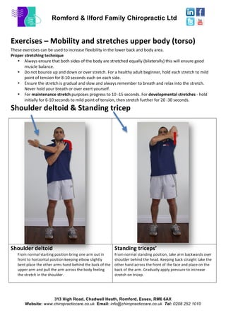 Deltoid Stretches