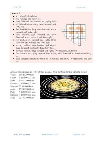 4 ESO Academics - Unit 0 - Exercises 0.2 | PDF