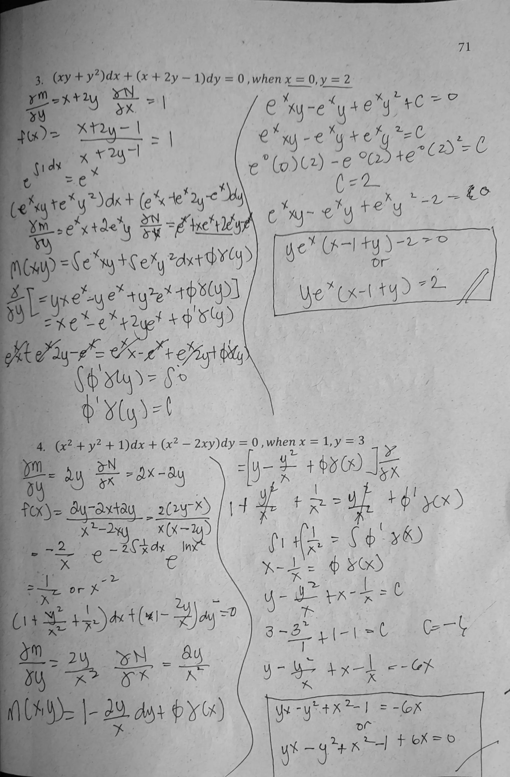 INTEGRATING FACTORS Sample Problems | PDF | Physics | Science