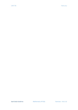 4 ESO Academics - Unit 06 - Exercises 4.6.1 - Areas and Volumes. | PDF