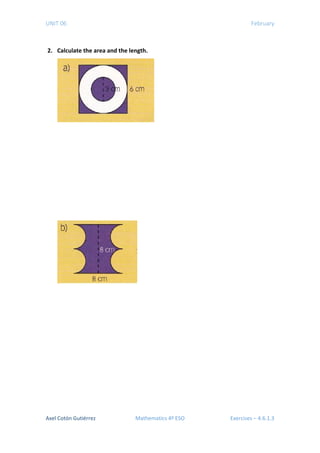 4 ESO Academics - Unit 06 - Exercises 4.6.1 - Areas and Volumes. | PDF