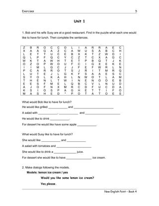 Exercises book 4 sem resposta | DOC