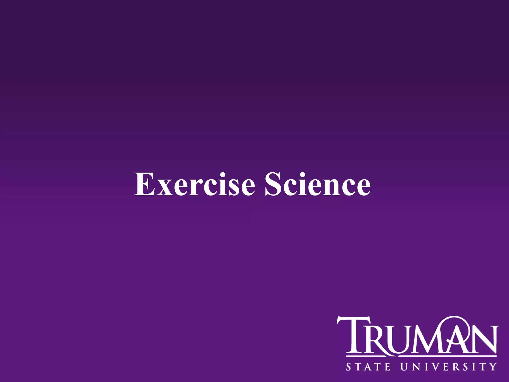 Exercise Science | PPTX