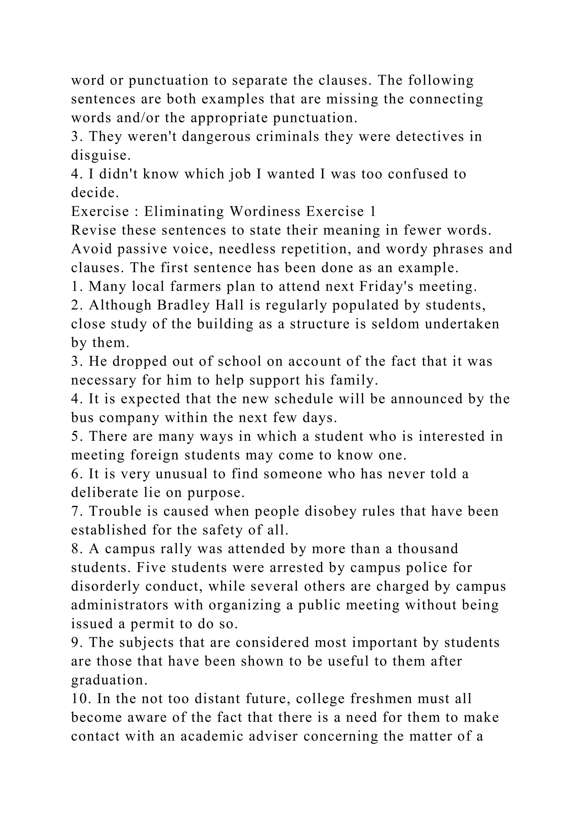 Exercise Sentence Fragments Exercise 1The sentences below appear.docx