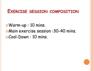 Physical fitness and Exercise session | PPT