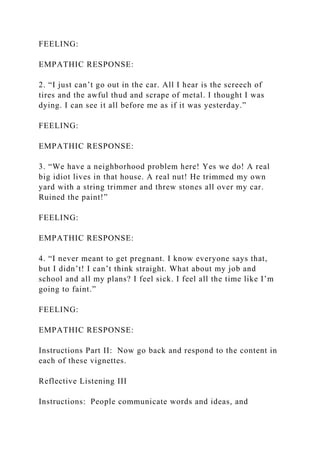 Exercises for Chapter 8 Exercises III Reflective ListeningRef.docx