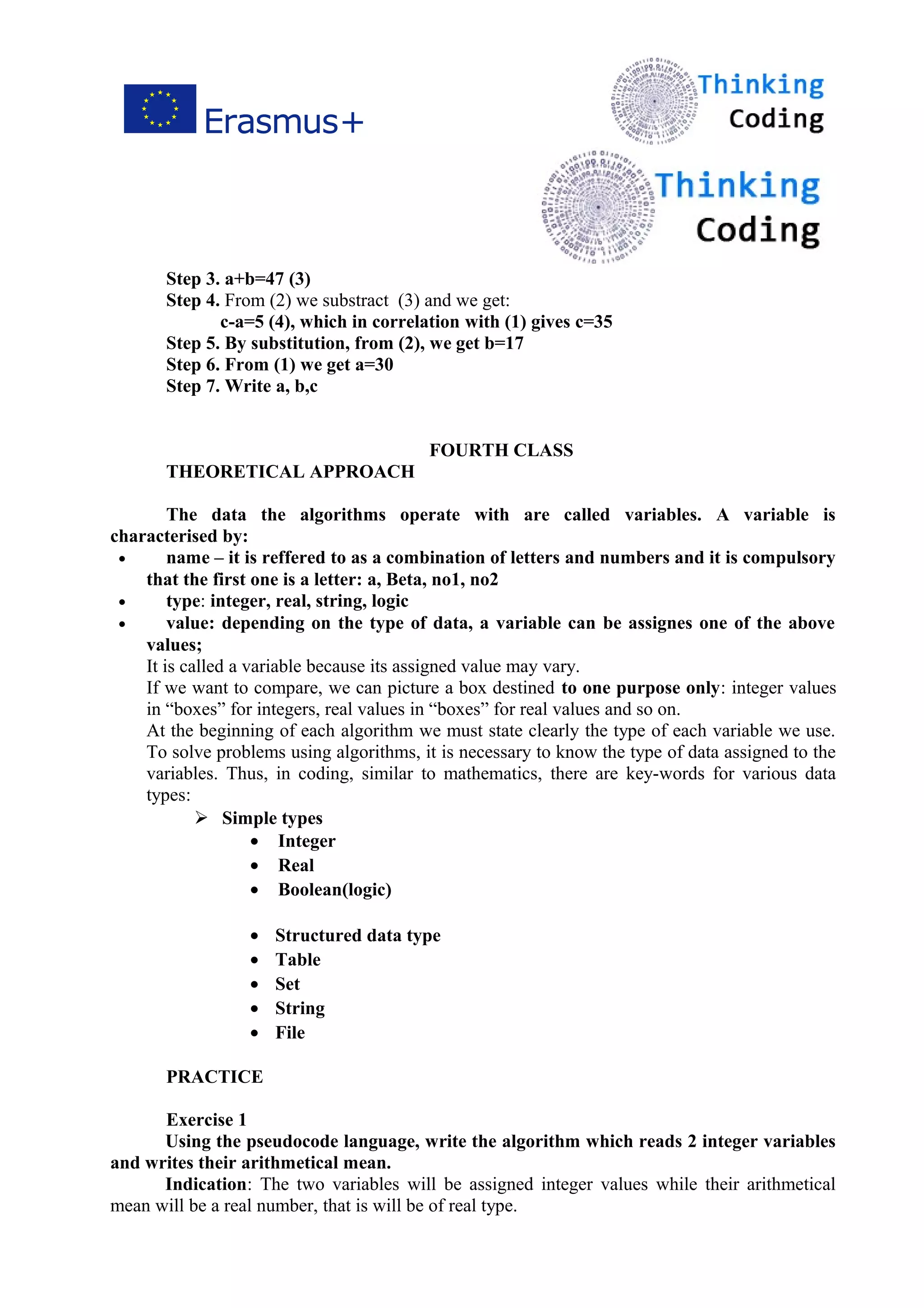 Exercises for pupils in primary education(0 4)-en | DOC