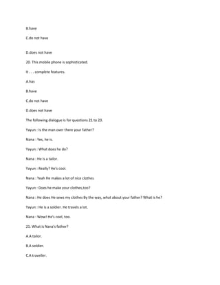 EXERCISE SIMPLE PRESENT TENSE.pdf | Food & Drink