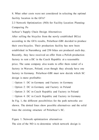 Exercises in supply chain optimization and simulation using any l | DOCX