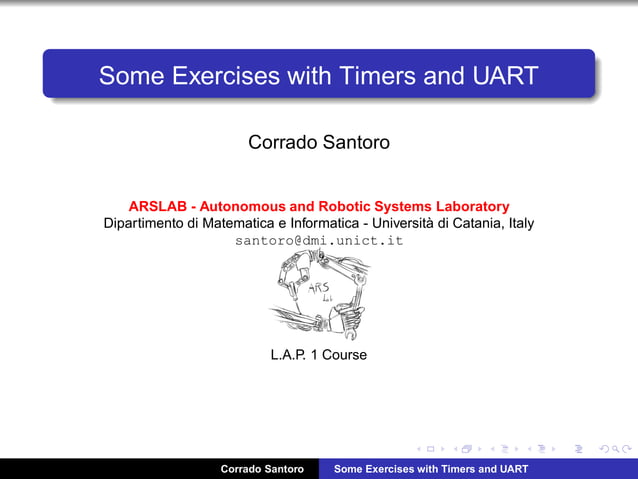 Exercises with timers and UART | PPT