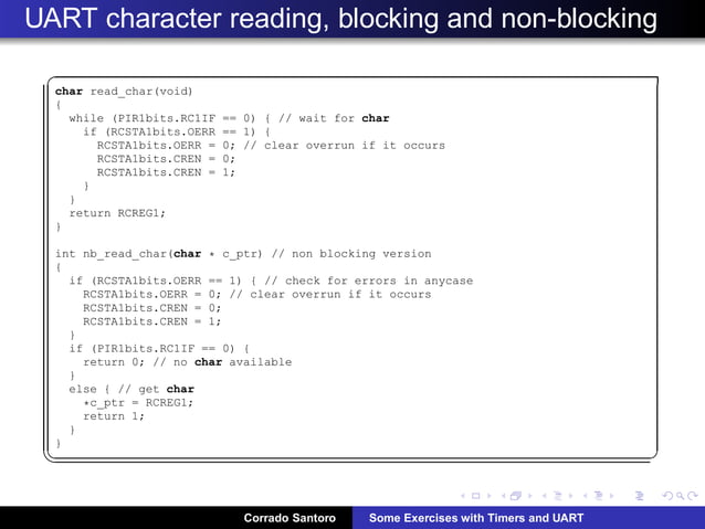 Exercises with timers and UART | PPT