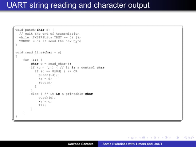 Exercises with timers and UART | PPT