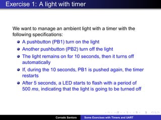 Exercises with timers and UART | PPT