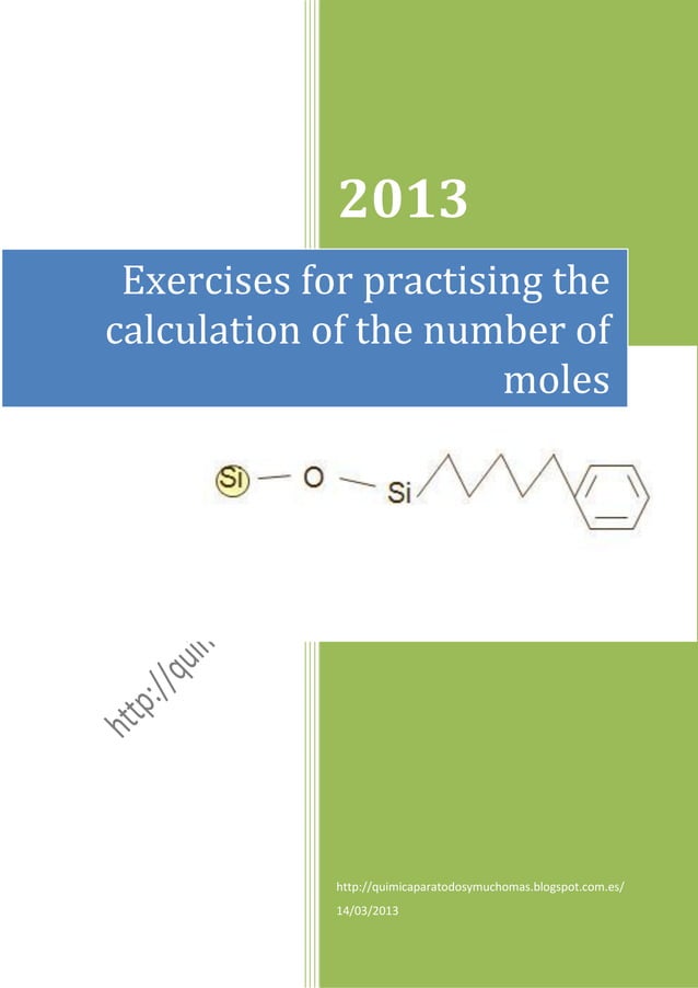 Exercises Number Of Moles Pdf