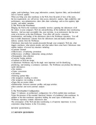 Exercise solution of chapter3 of datawarehouse cs614(solution of exercise) | PDF