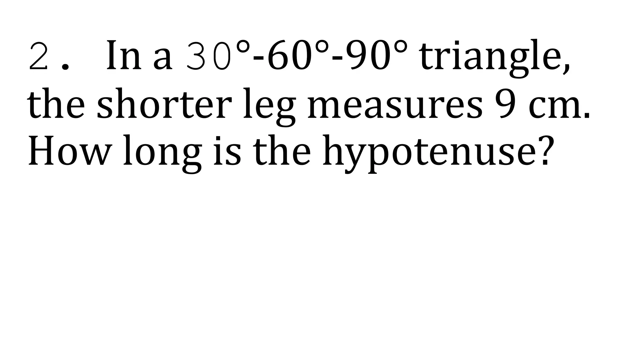 Exercises On Right Triangles Grade 9 Pptx