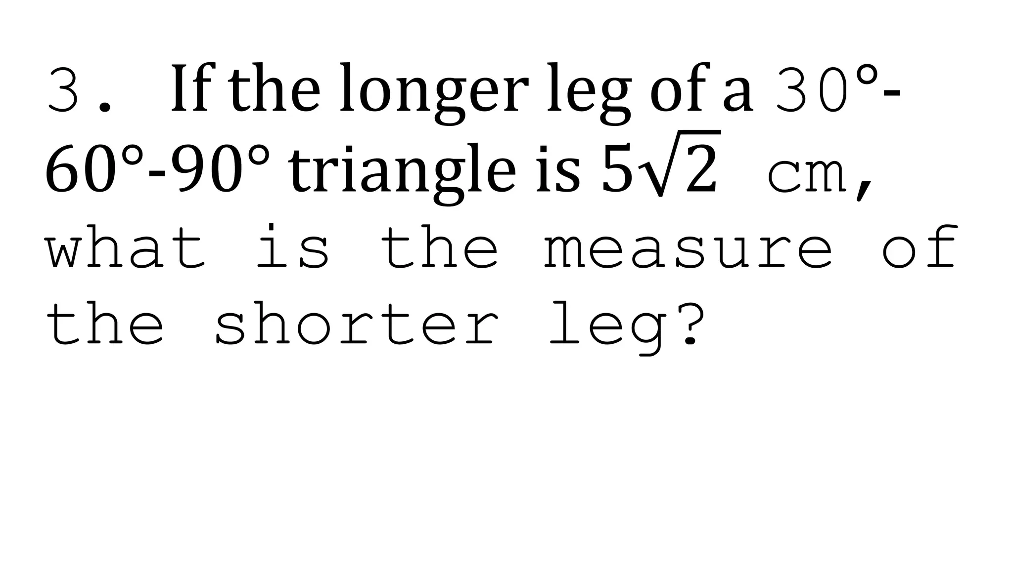 Exercises on Right Triangles Grade 9.pptx