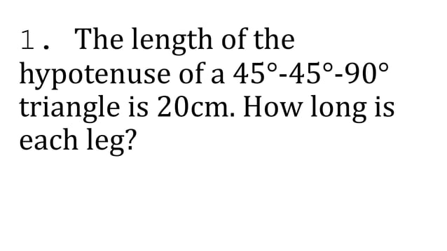 Exercises on Right Triangles Grade 9.pptx