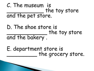 Exercises prepositions of place | PPTX