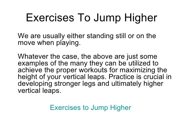 Exercises to Jump Higher