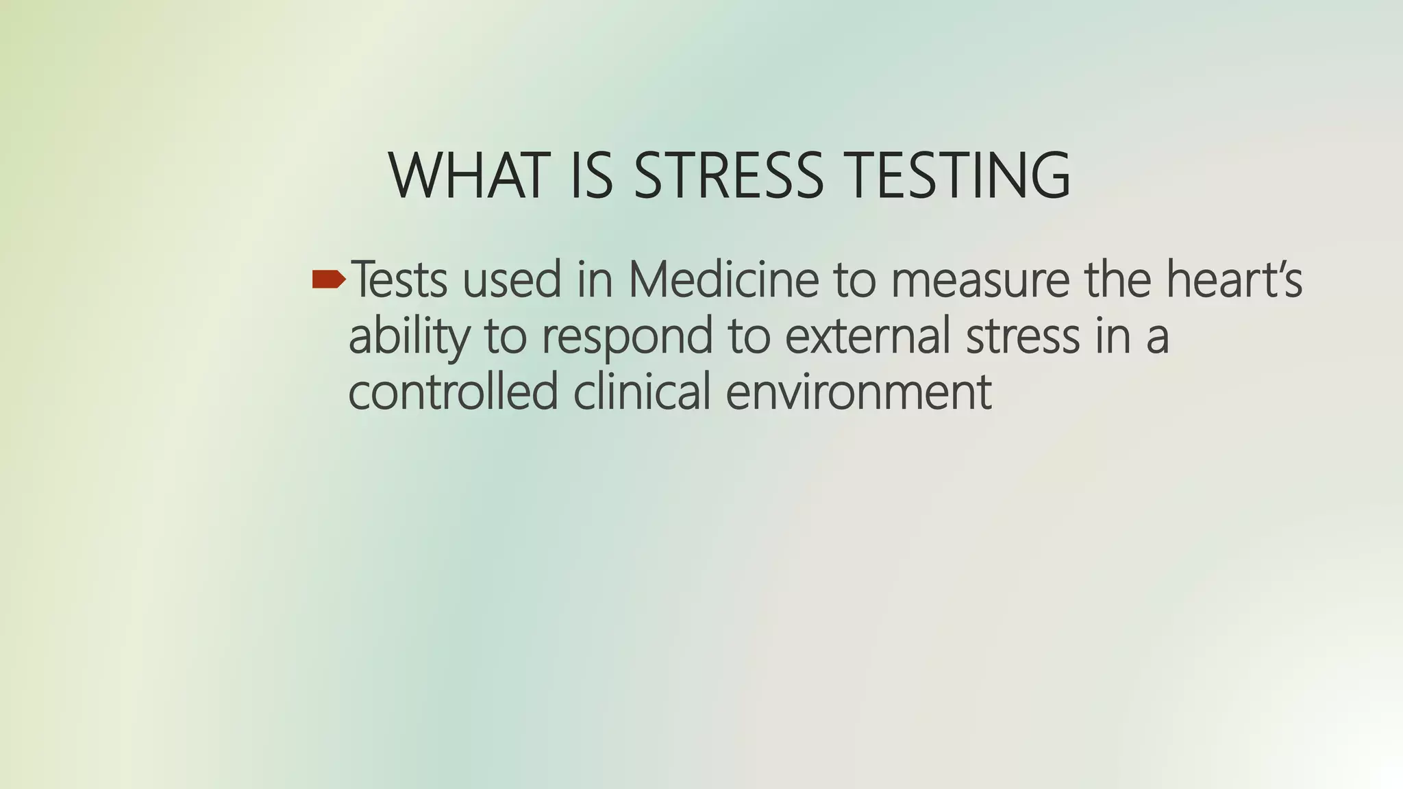 Exercise stress testing | PPTX