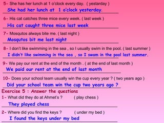 Exercises with simple past | PPT
