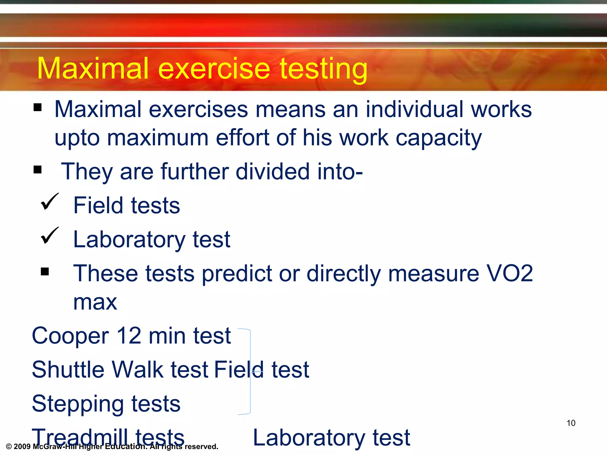 Exercise testing | PPTX