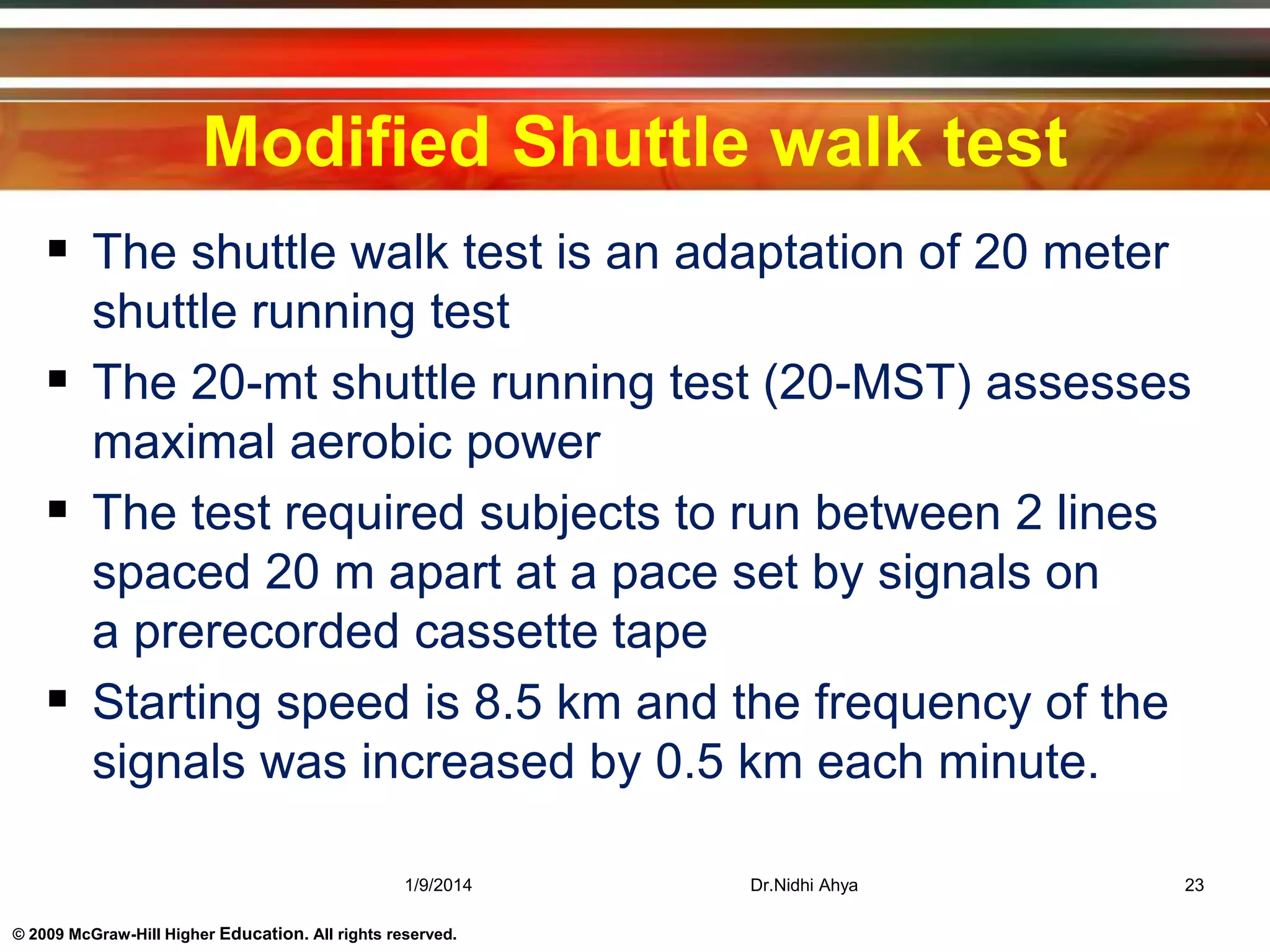 Exercise testing | PPTX