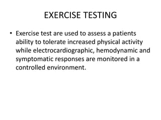 Exercise testing | PPTX