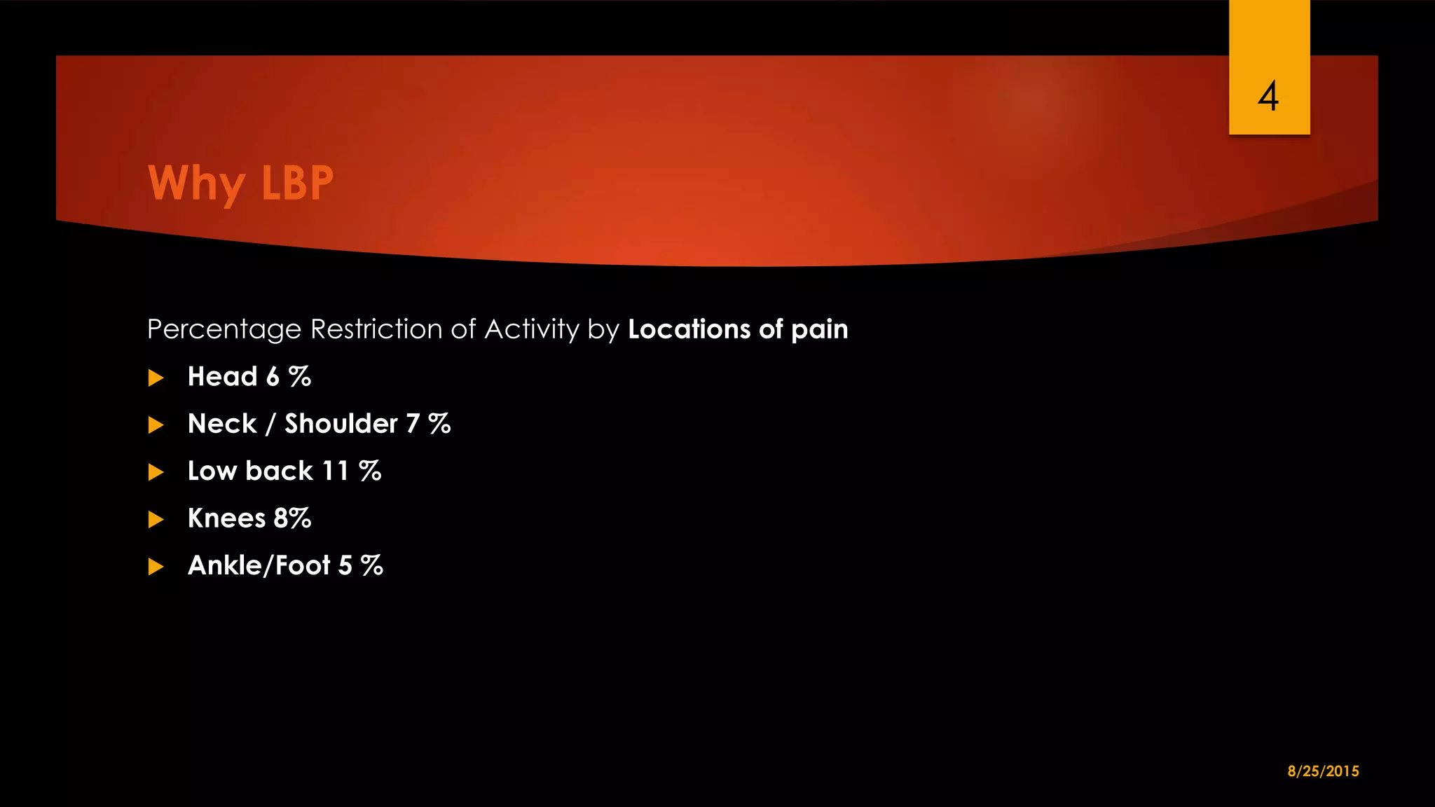 Exercise Therapy in the Management of Low Back Pain | PPTX