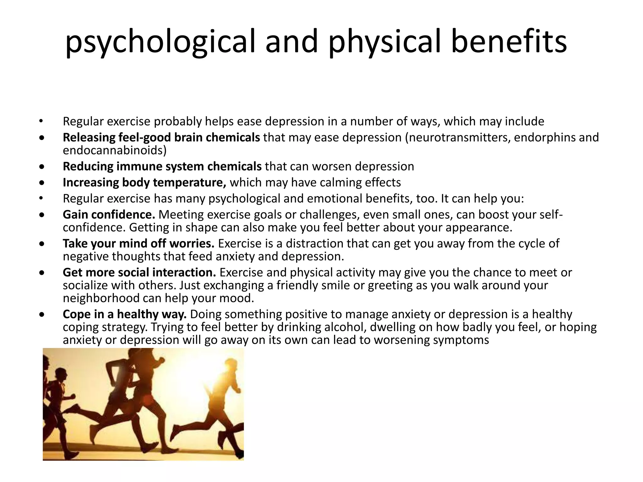 Exercise to help ease depression and anxiety | PPT