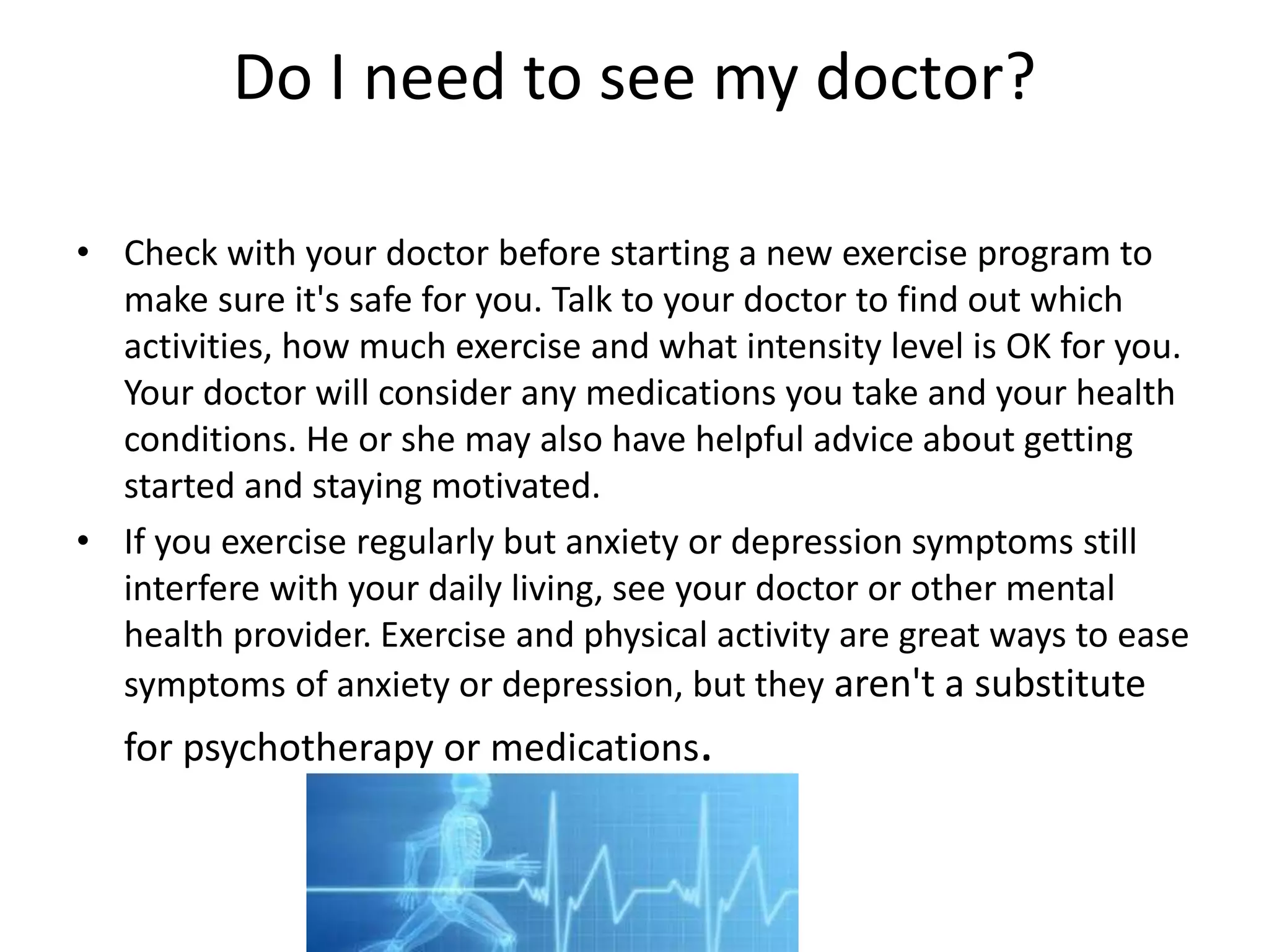 Exercise to help ease depression and anxiety | PPT