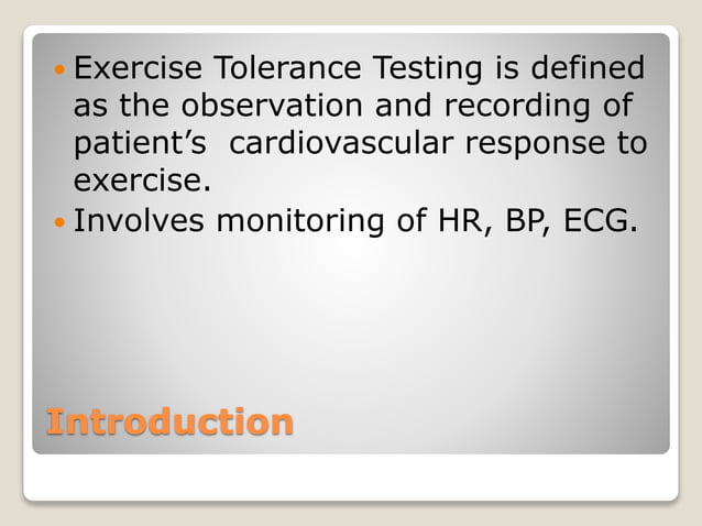 Exercise tolerance testing | PPTX