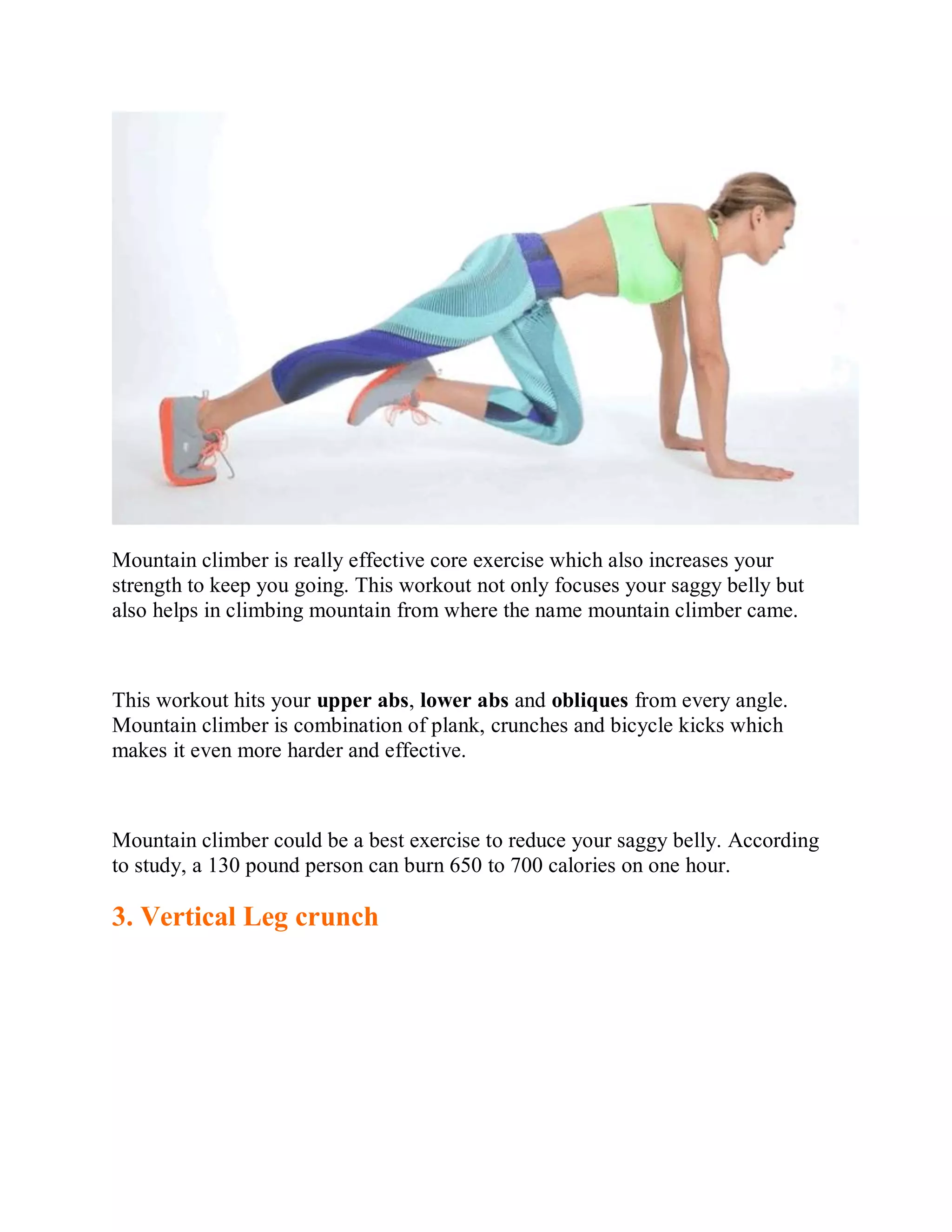 Exercise to reduce saggy belly | PDF