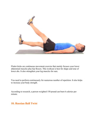 Exercise to reduce saggy belly | PDF