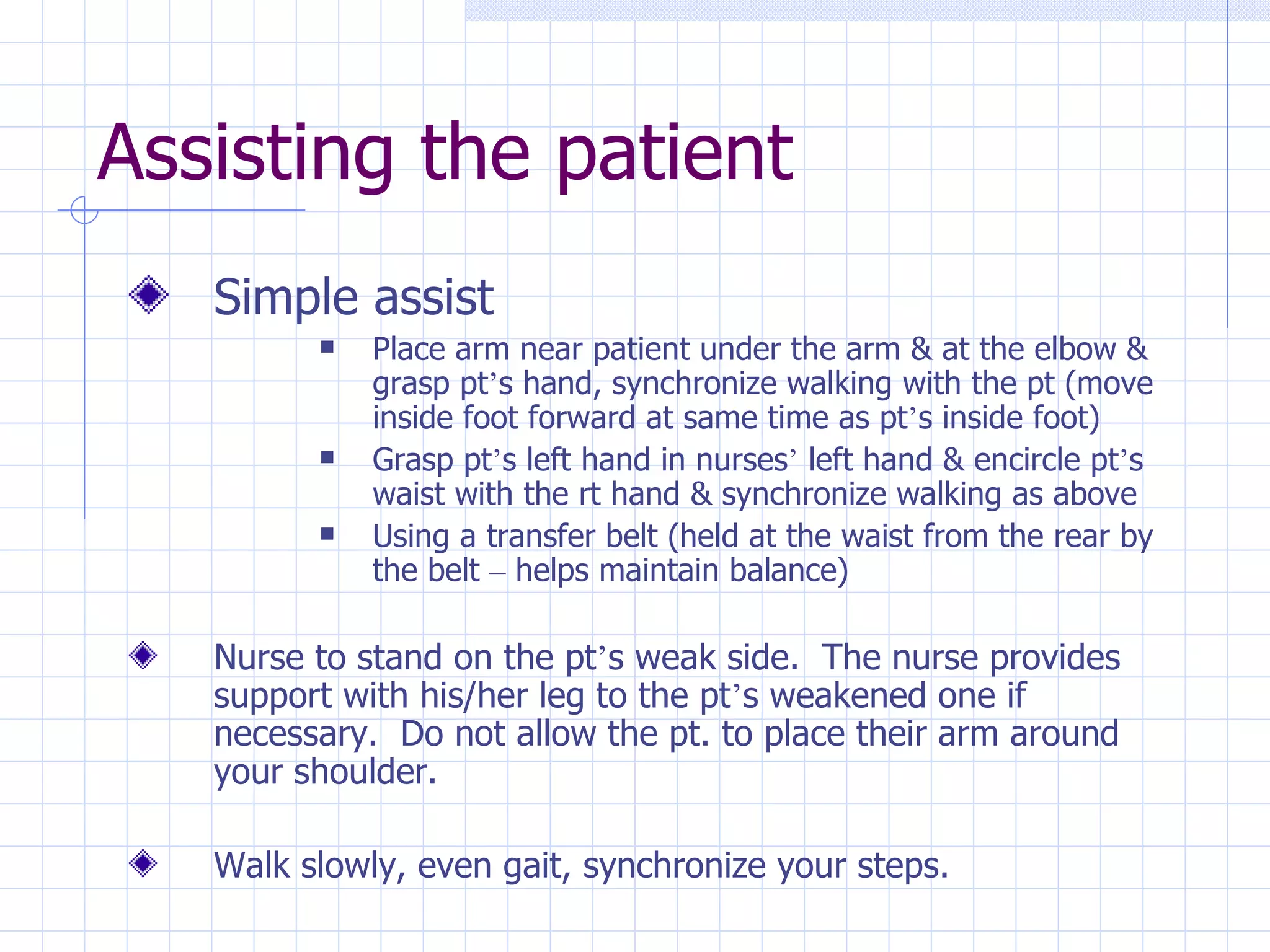 Exercise, Transfers & Ambulation | PPT