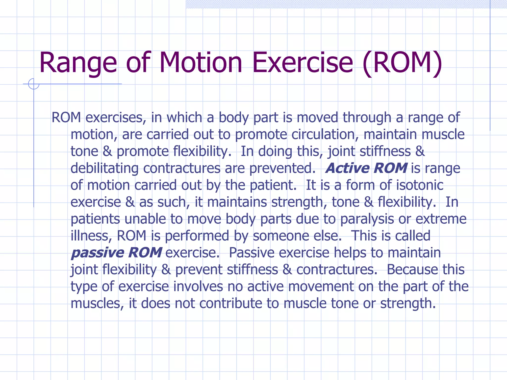 Exercise, Transfers & Ambulation | PPT
