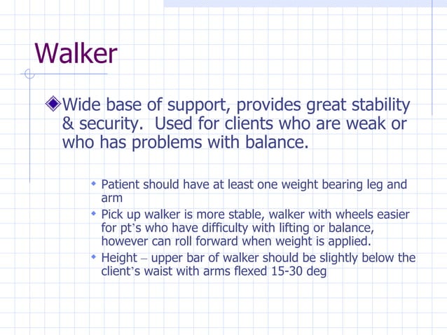 Exercise, Transfers & Ambulation | PPT