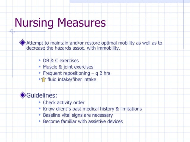 Exercise, Transfers & Ambulation | PPT