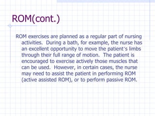 Exercise, Transfers & Ambulation | PPT