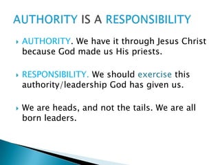 Exercising authority with god | PPTX